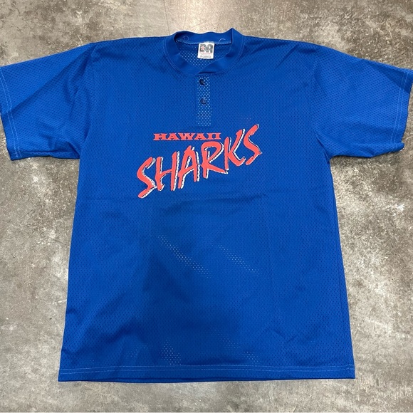 Don Alleson Athletics | Shirts | Vintage Blue Hawaii Sharks Baseball ...
